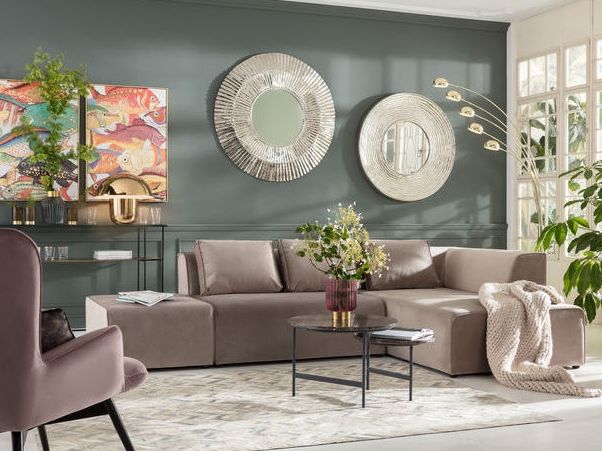 INFINITY VELVET Divano angolare in pelle a 3 posti By KARE Design