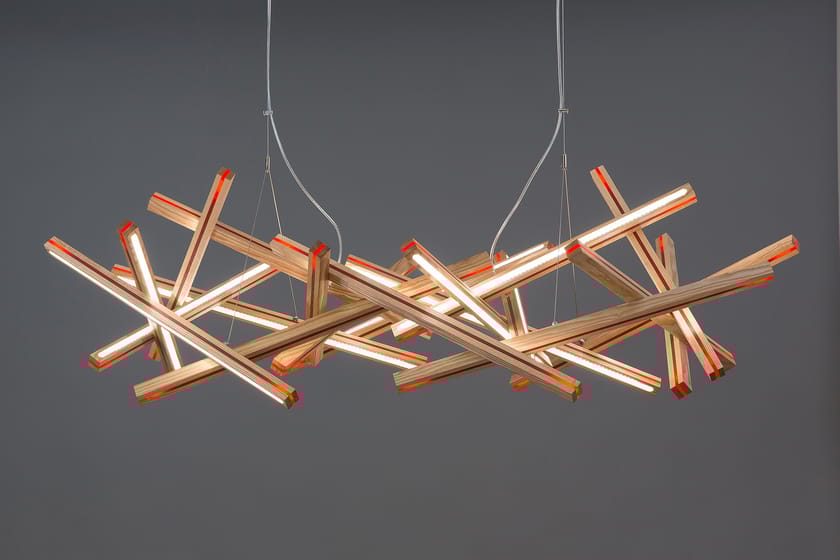 LED wooden pendant lamp INFINITY LUX By NEXT LEVEL DESIGN STUDIO