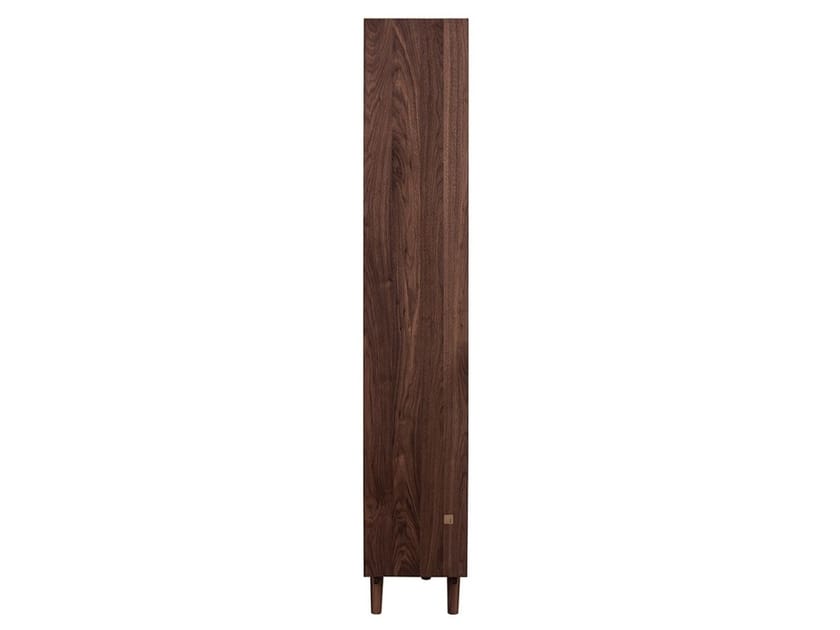 Open freestanding walnut bookcase INFINITY By 12H