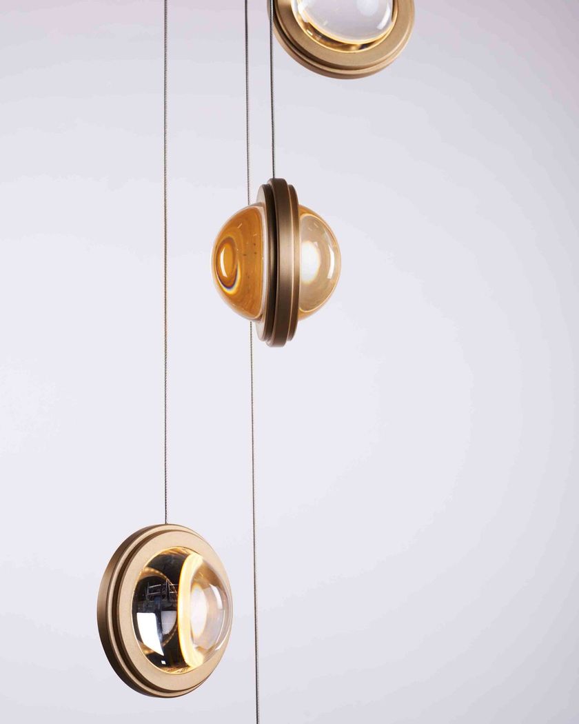 LED glass and aluminium pendant lamp INFINITY MODERN PENDANT Da Vinci ...