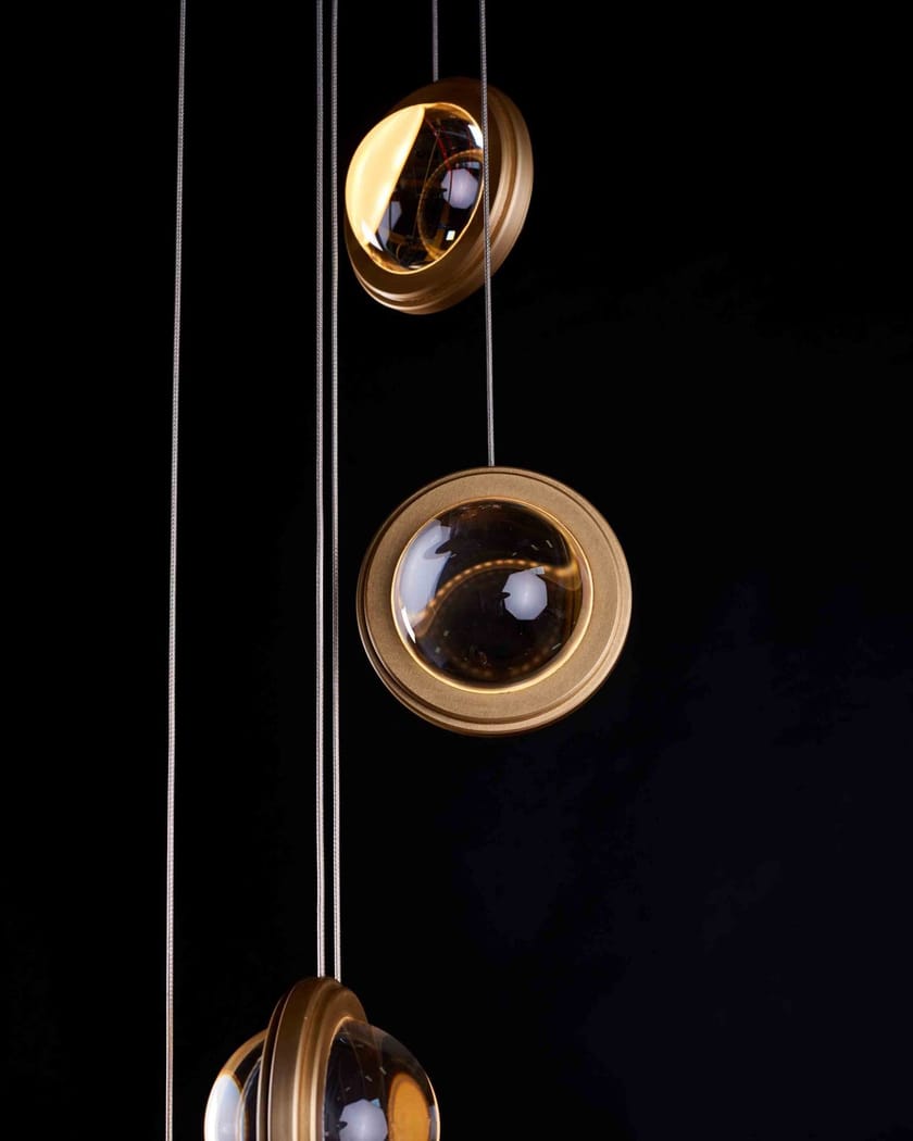 LED glass and aluminium pendant lamp INFINITY MODERN PENDANT Da Vinci ...