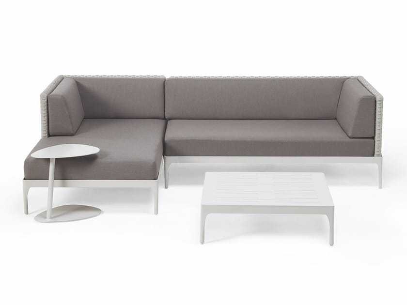 INFINITY Rectangular aluminium garden side table By Ethimo