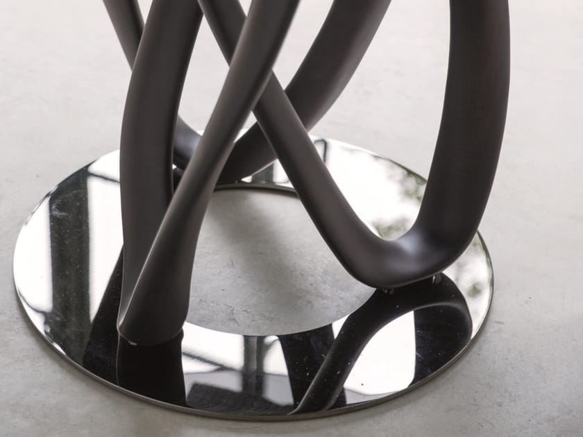 INFINITY | Round table Round solid wood table and crystal top By Porada ...