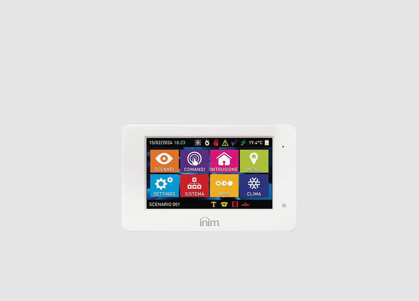 ALIEN/S 4,3 inch colour touchscreen interface on I-Bus By INIM
