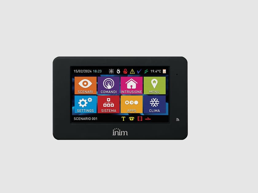 ALIEN/S 4,3 inch colour touchscreen interface on I-Bus By INIM