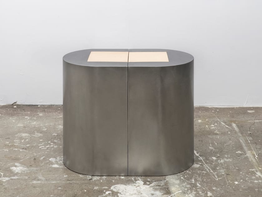 INLAY | Stool Stainless steel stool By MOVIMENTO