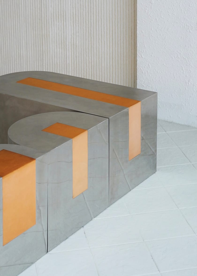 INLAY | Stool Stainless steel stool By MOVIMENTO