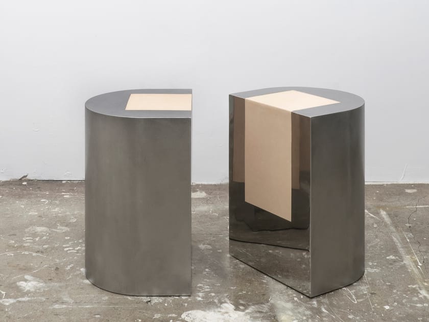INLAY | Stool Stainless steel stool By MOVIMENTO