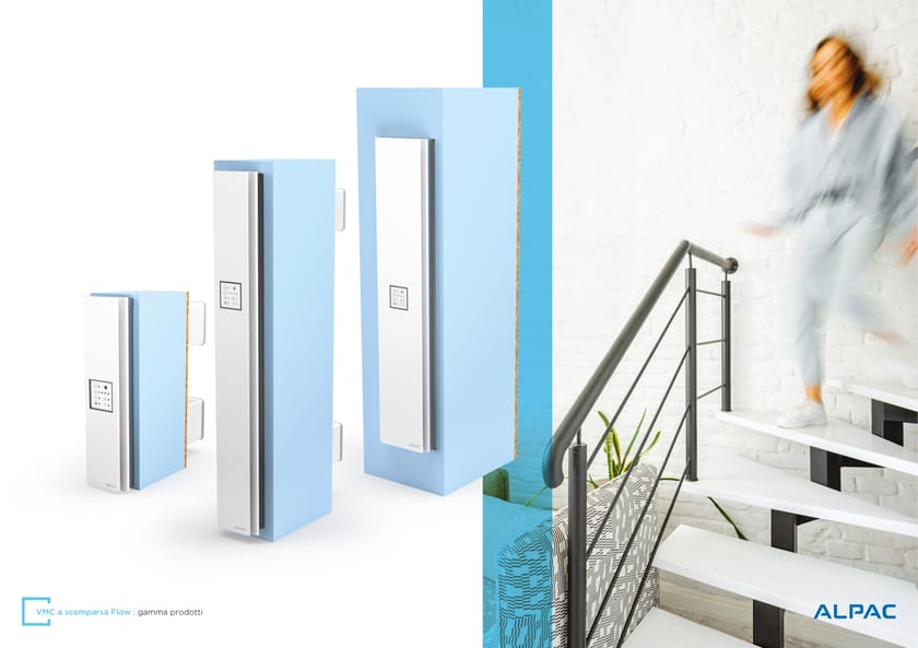 INSIDE FLOW Sistema VMC decentralizzata ad incasso nel muro By Alpac