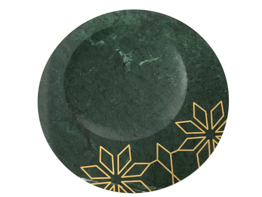 INTARSIO GEOMETRY | Plate Round marble dinner plate By Orvi
