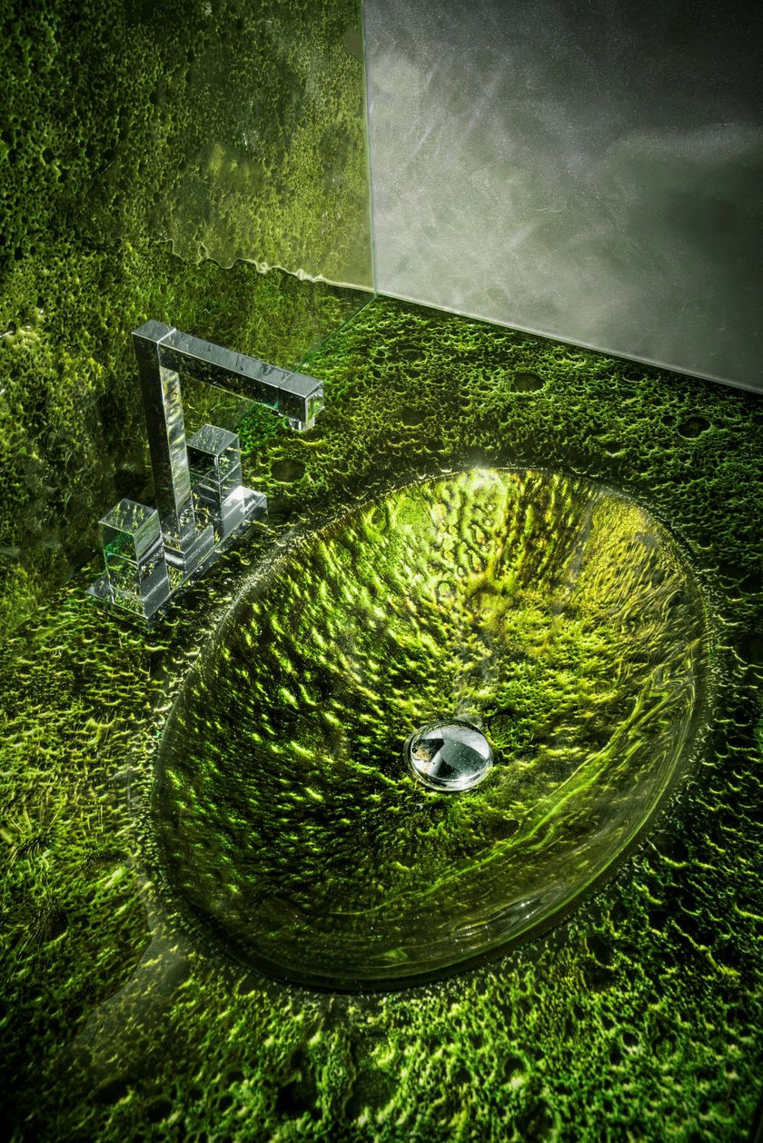 INTEGRATED SINKS Washbasin By Vetrocolor