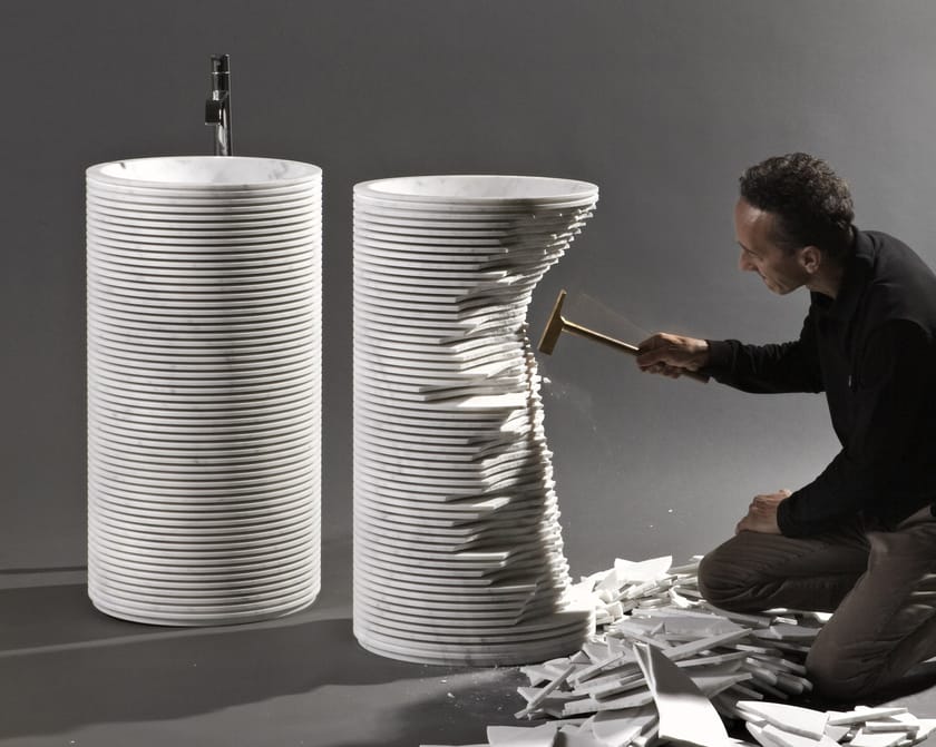 Freestanding marble washbasin INTROVERSO By Antonio Lupi Design design ...