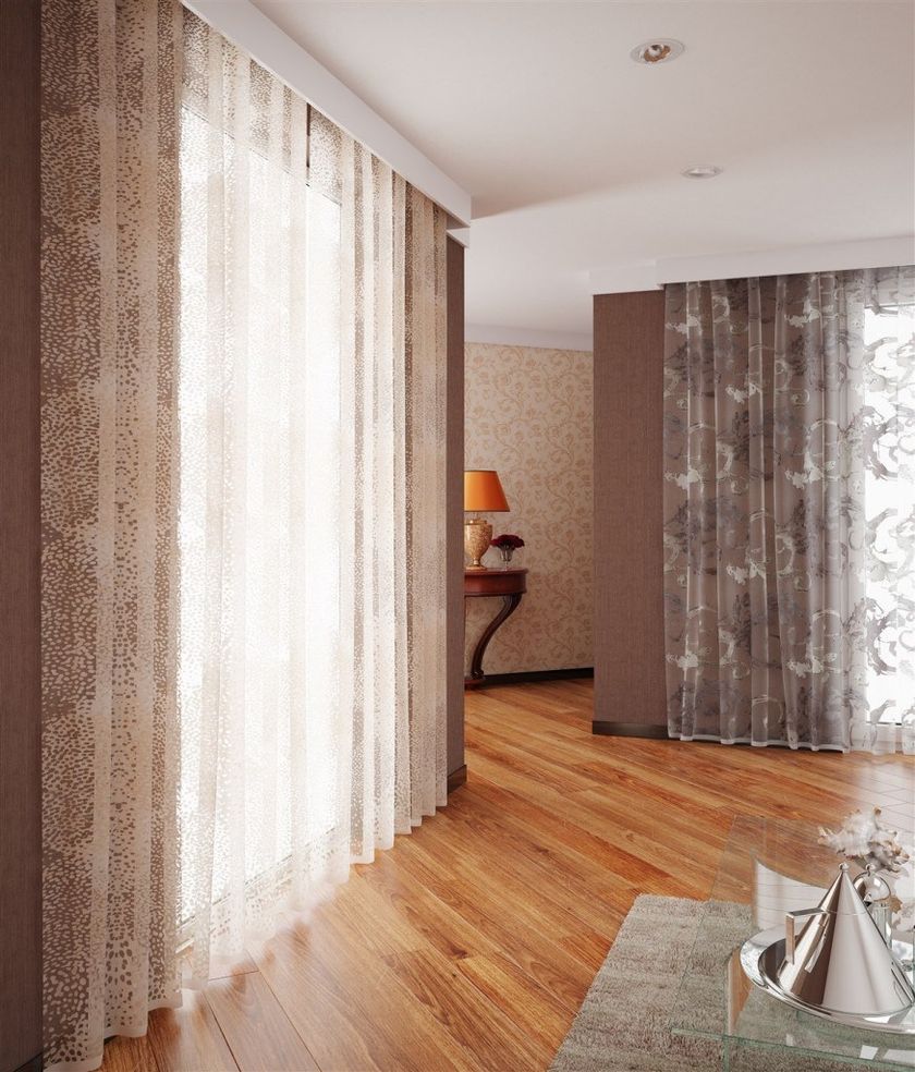 Devore fabric for curtains IRIS By FRIGERIO