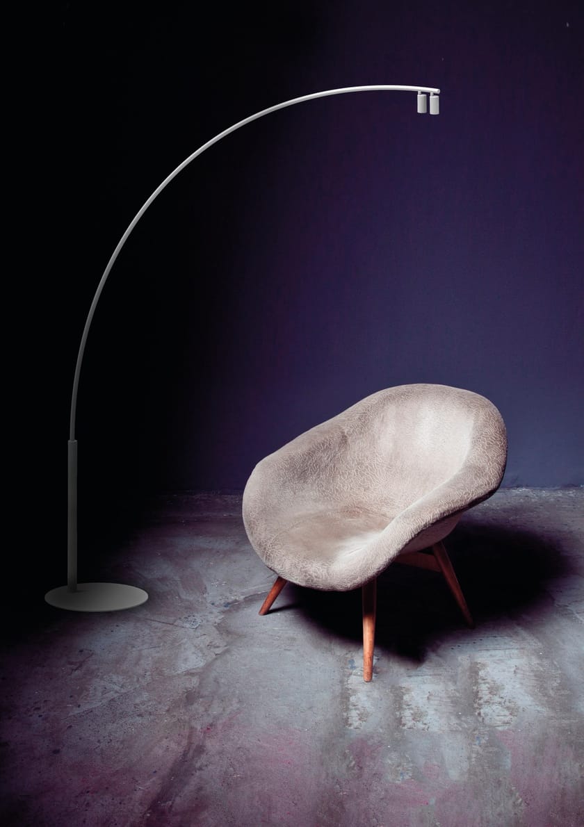 IRIS LED adjustable aluminium arc lamp By EGOLUCE | design Lux Studio