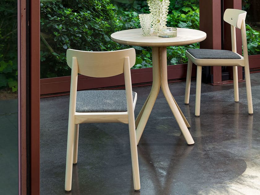 ISA Ash chair with integrated cushion By SIPA