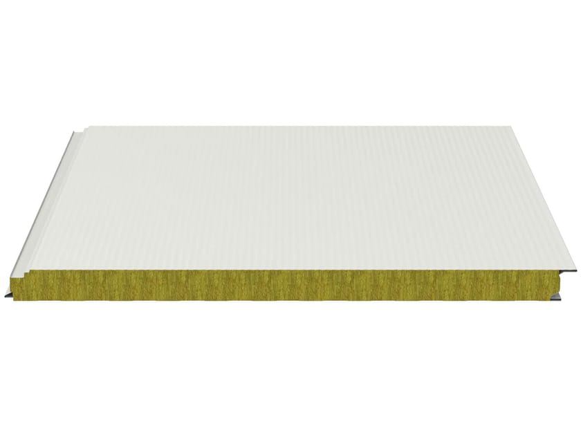 ISOFIRE WALL PLISSÉ Panel metálico aislante para fachada By ISOPAN