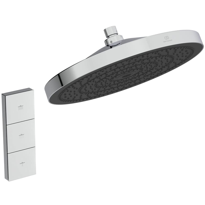 IDEALRAIN SOLOS - A7889 Round adjustable ABS overhead shower with ...