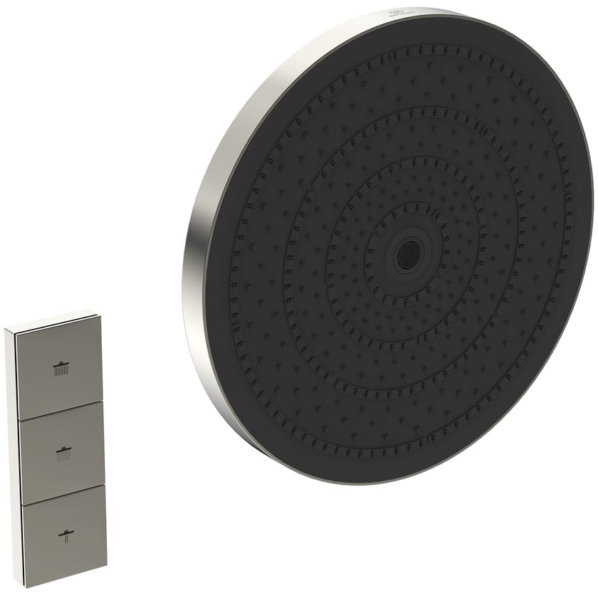 IDEALRAIN SOLOS - A7889 Round adjustable ABS overhead shower with remote control By Ideal Standard