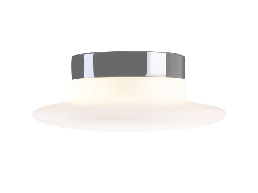 ATON CAIRO LARGE Opal glass and porcelain wall lamp / ceiling lamp By Ifö Electric
