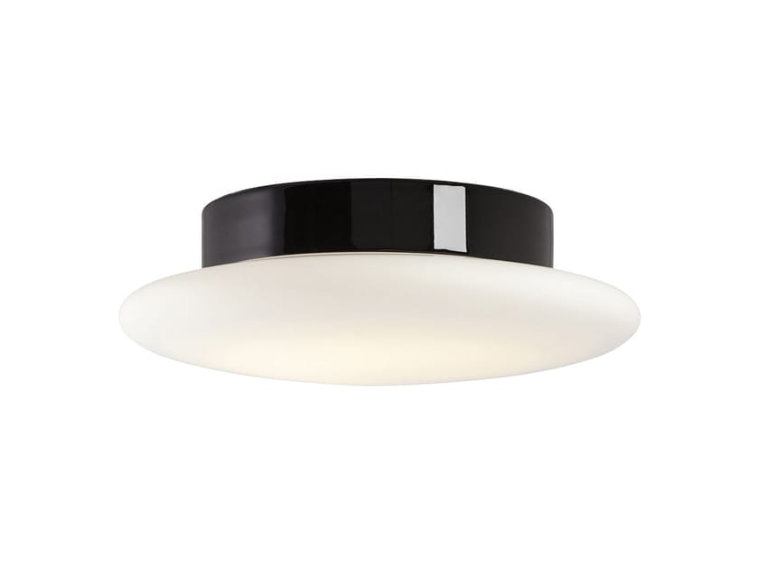 ATON CAIRO MEDIUM Lampada da parete / lampada da soffitto a LED in vetro opale e porcellana By ...