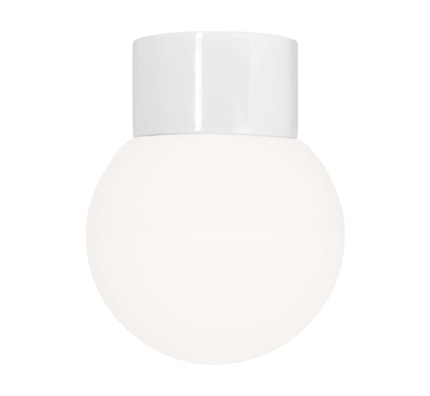 CLASSIC GLOBE Matt opal glass and porcelain wall lamp / ceiling lamp By ...
