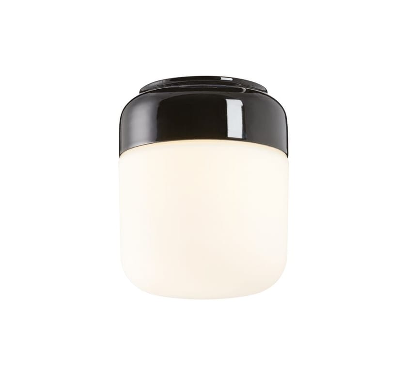 OHM 140 Matt opal glass and porcelain LED wall lamp / ceiling lamp By ...