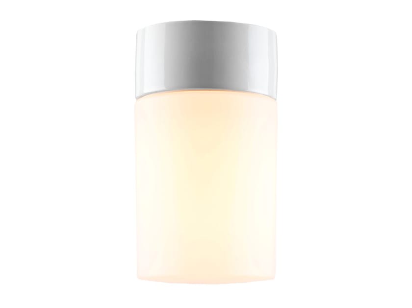 OPUS 120 Opal glass and porcelain wall lamp / ceiling lamp By Ifö Electric