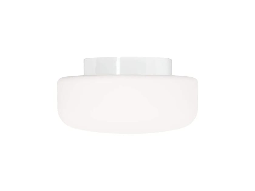 SOLENNE Matt opal glass and porcelain LED wall lamp / ceiling lamp By ...