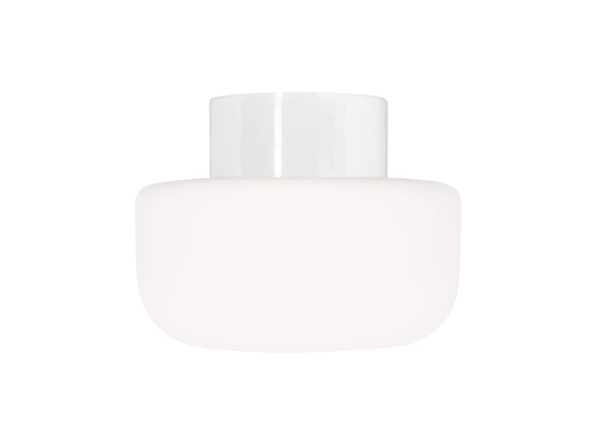 SOLENNE Matt opal glass and porcelain wall lamp / ceiling lamp By Ifö ...