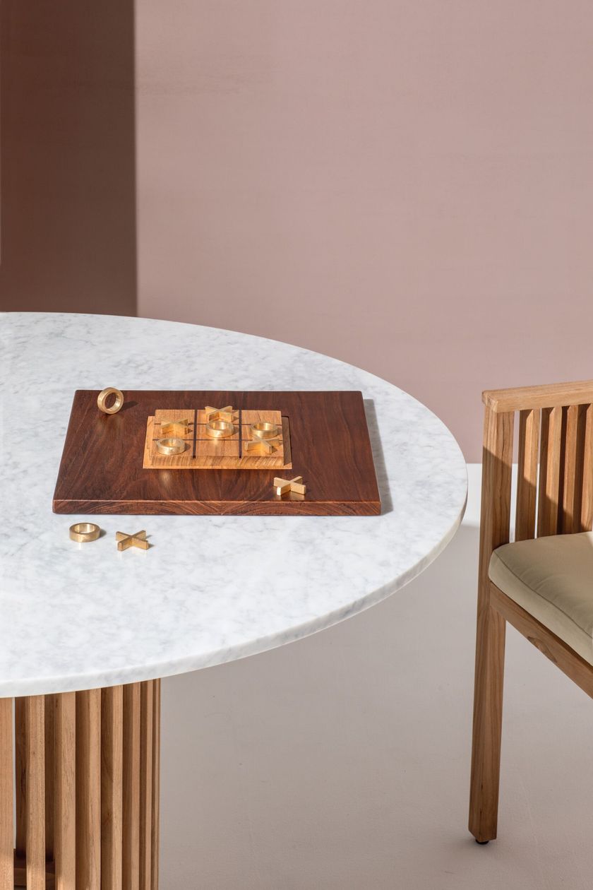TIC TAC TOE Table-top teak game By Il Giardino di Legno