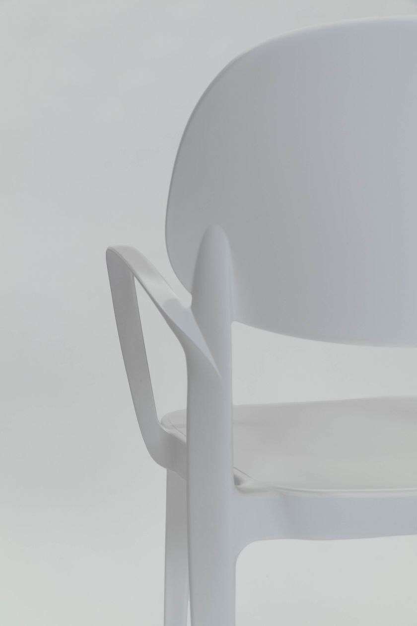 ALMA DESIGN - AMY WHITE set Stackable technopolymer garden chair By In Stock