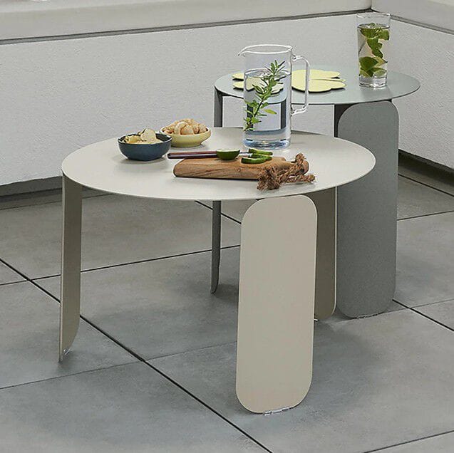FERMOB - BEBOP NUTMEG Round aluminium garden side table By In Stock ...