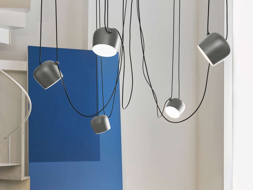 FLOS - AIM SMALL STEEL BLUE ANODIZED Luminária pendente By In Stock
