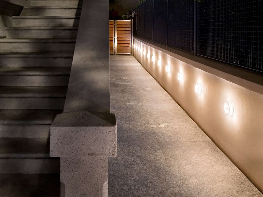 FLOS - MINI BUTTON GLASS Die cast aluminium Outdoor wall Lamp By In ...