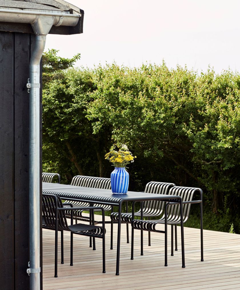 HAY - PALISSADE TABLE ANTHRACITE Steel garden table By In Stock