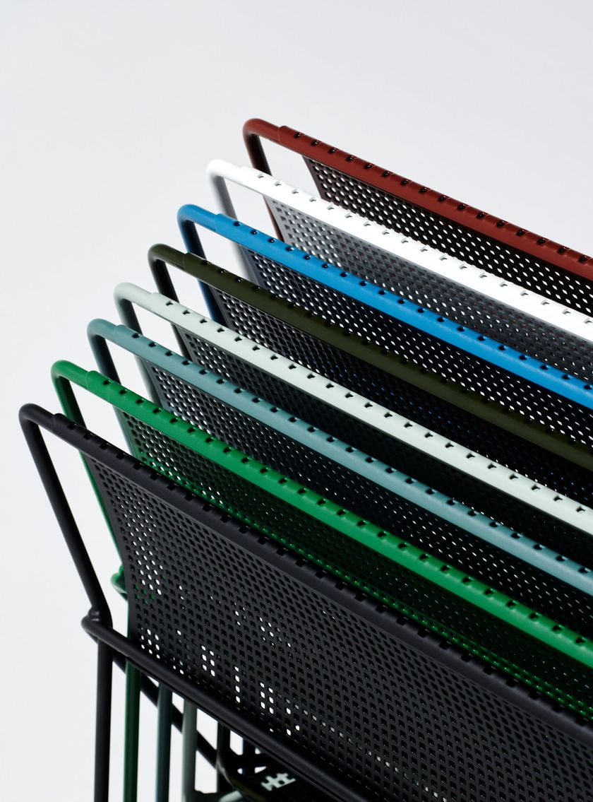 HAY - X-LINE BLACK Stackable powder coated steel chair By In Stock