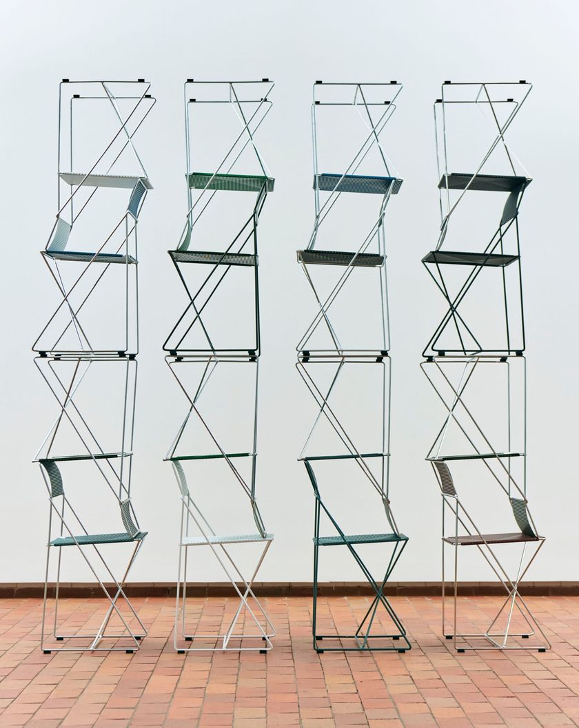 HAY - X-LINE MOSS GREEN Stackable powder coated steel chair By In Stock