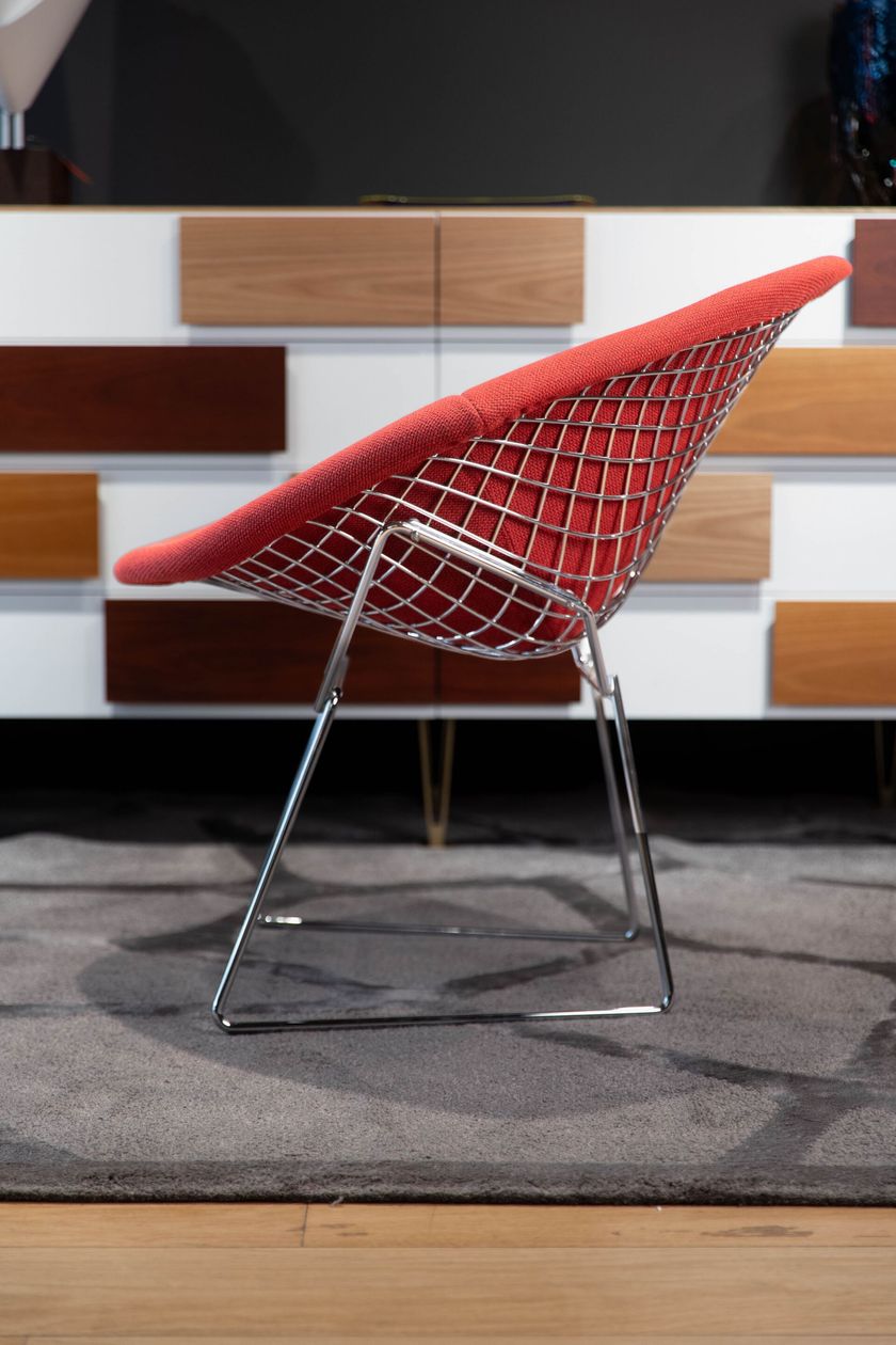 KNOLL - BERTOIA DIAMOND RED Easy chair By In Stock