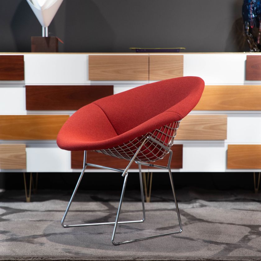 KNOLL - BERTOIA DIAMOND RED Easy chair By In Stock
