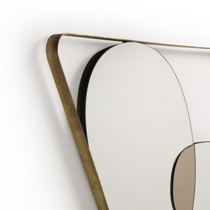 MARIONI - LANDSCAPE A Wall-mounted framed mirror By In Stock