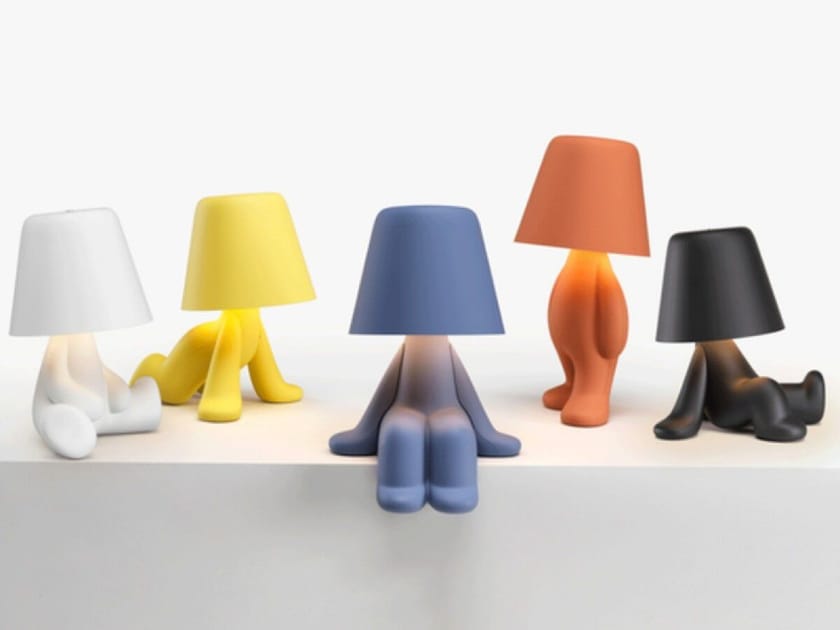 QEEBOO - SWEET BROTHERS_SAM LIGHT BLUE Table lamp By In Stock | design Stefano Giovannoni