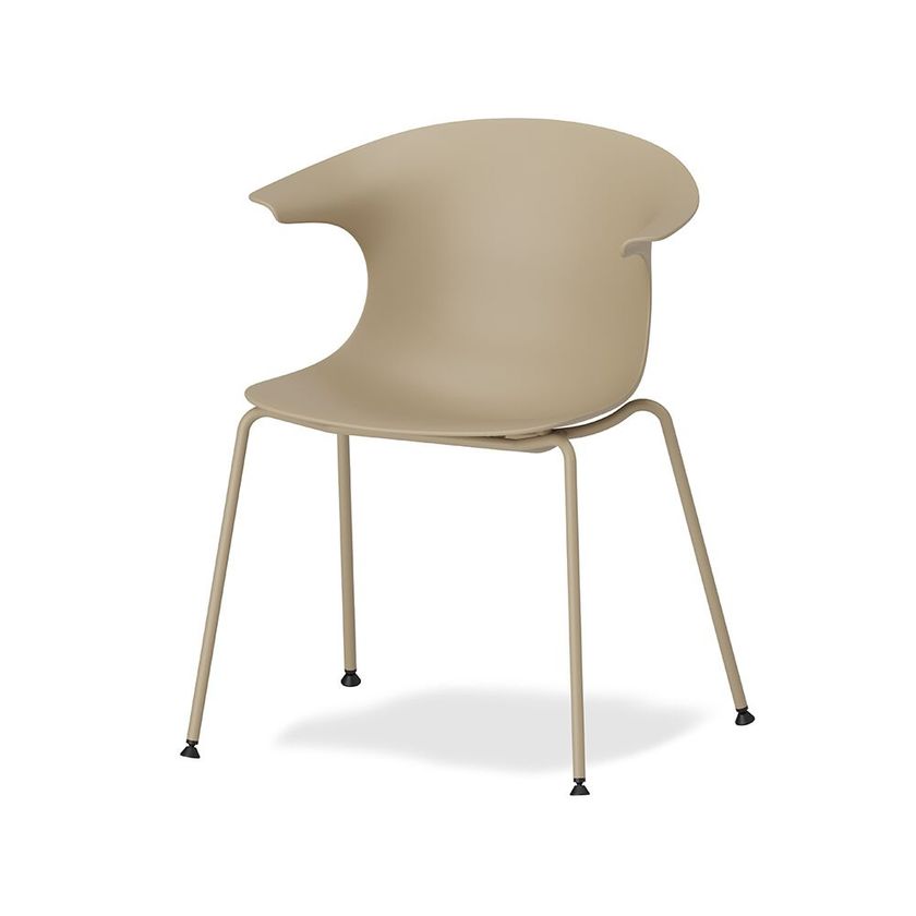 LOOP MONO 4 LEGS Stackable polypropylene chair with armrests By Infiniti