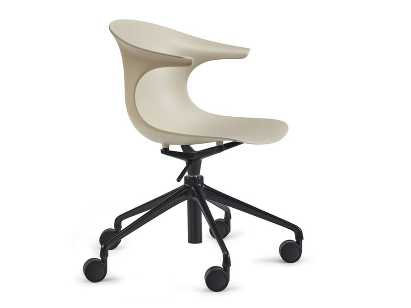 LOOP MONO 5 STARS UPDOWN Height-adjustable polypropylene chair with 5 ...