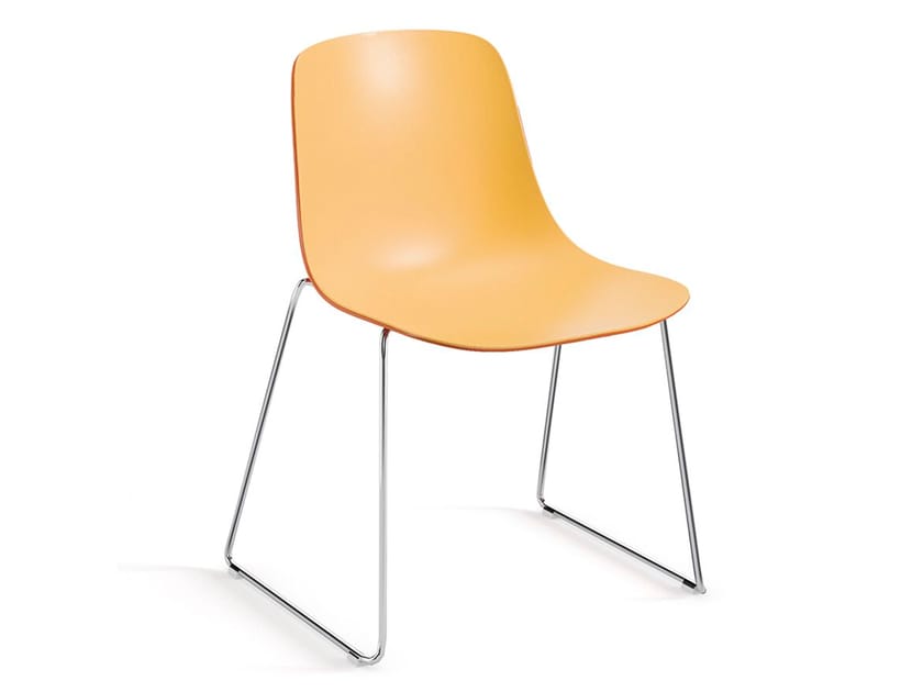 PURE LOOP BINUANCE SLED Stackable sled base polypropylene chair By Infiniti