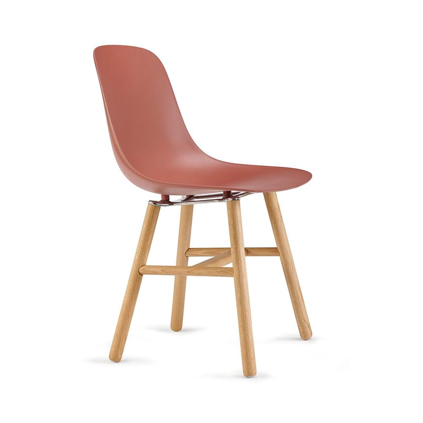 PURE LOOP MONO RETRO Polypropylene chair with footrest By Infiniti