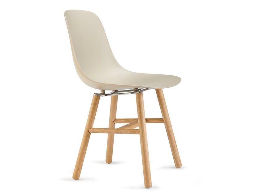 PURE LOOP MONO RETRO Polypropylene chair with footrest By Infiniti