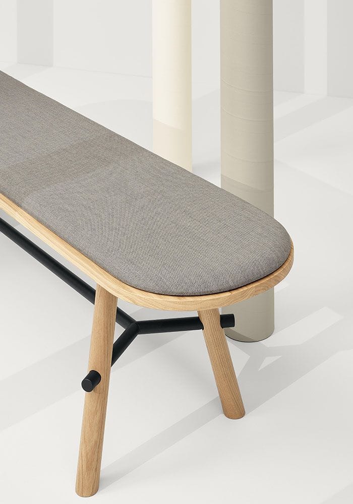RECORD BENCH Upholstered fabric bench By Infiniti