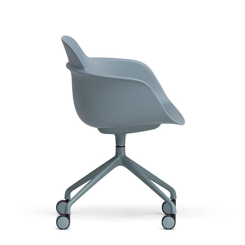 SICLA SWIVEL WITH CASTORS Swivel polypropylene chair with castors and ...