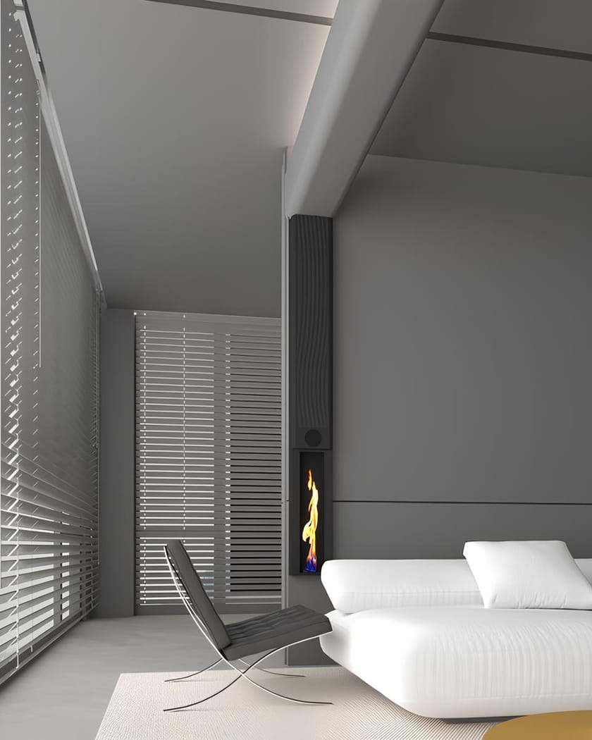 G-CERA FIREPLACE Heat diffuser for interiors By Infralia