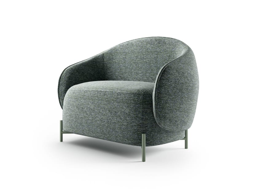 MELLA Fabric easy chair with armrests By Innova Imbottiti | design Park
